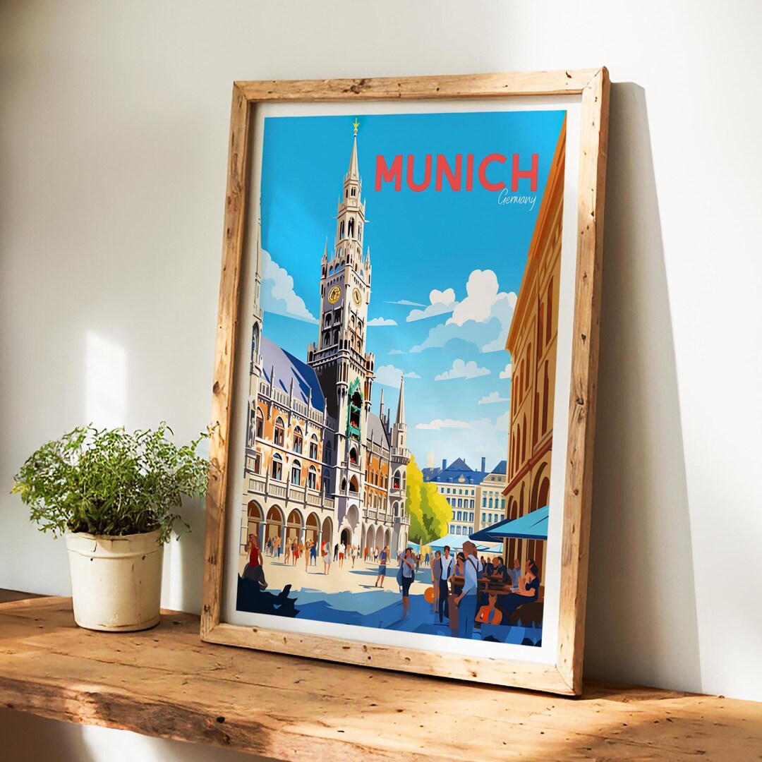 Munich Travel Poster, Bavaria Poster, Munich Vintage Poster, Munich ...