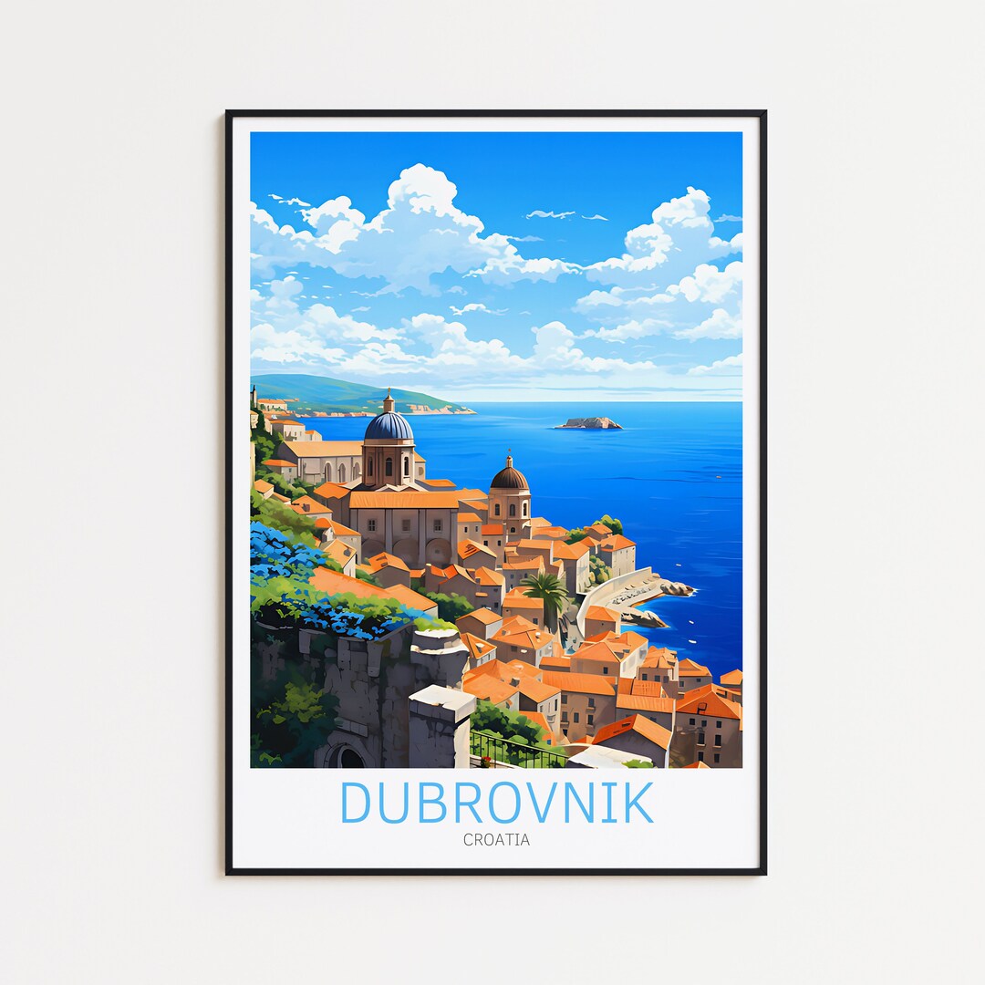 Dubrovnik Travel Poster Croatia Poster Dubrovnik Vintage Poster Travel ...