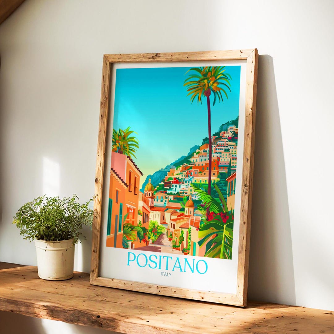 Positano Poster - Italian Wall Art, the Perfect Gift and a Lasting ...