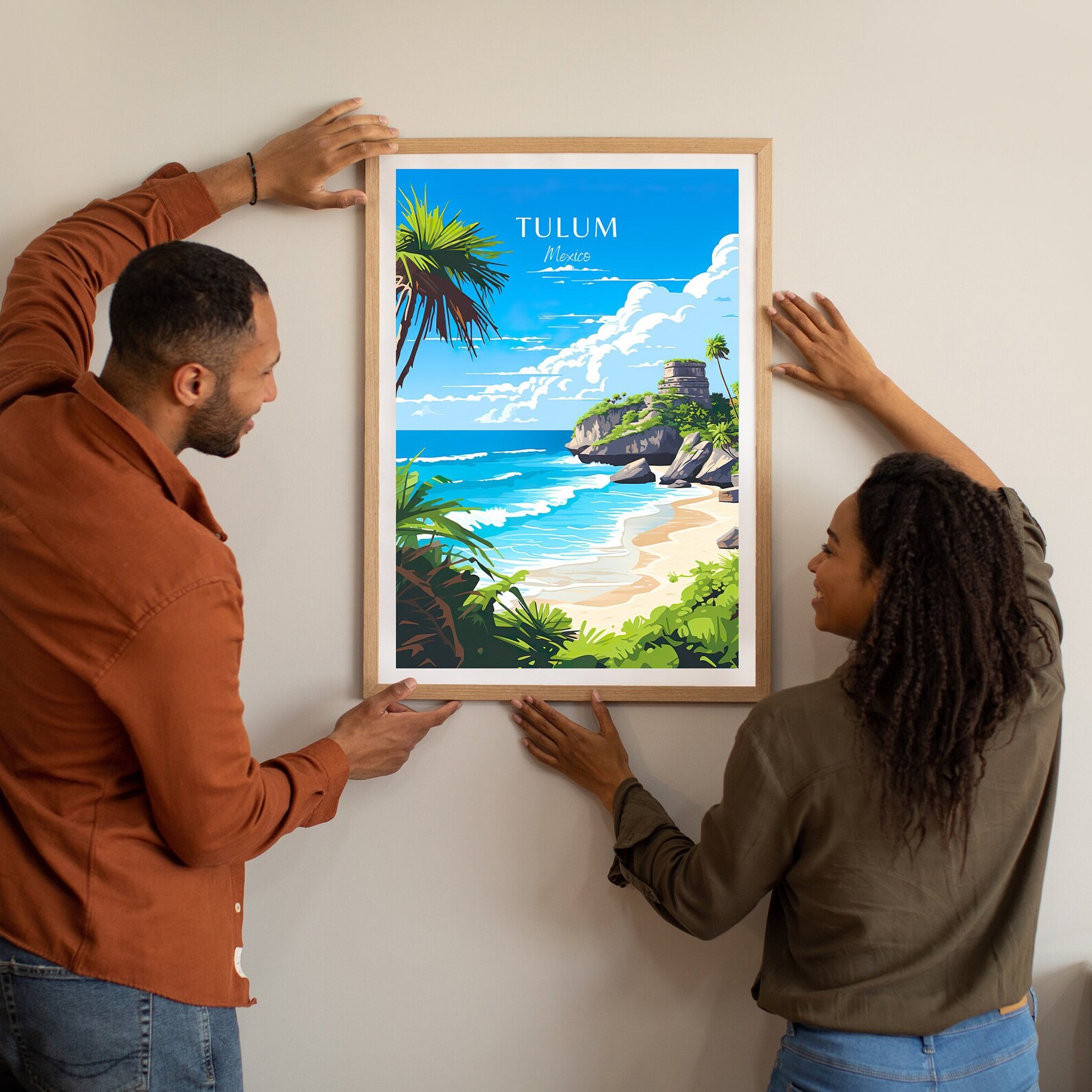 Tulum Travel Poster - Mexico Wall Art, the Perfect Gift and a Lasting ...