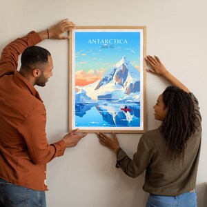 Antarctica Travel Poster - Antarctica Poster - South Pole Wall Art, the ...