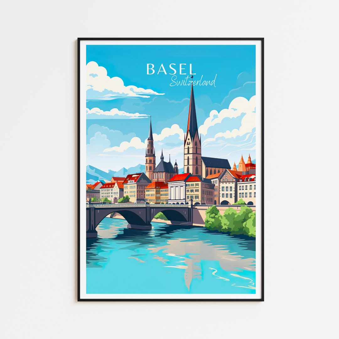 Basel Poster - Switzerland Wall Art for Home Decor, the Perfect Gift ...