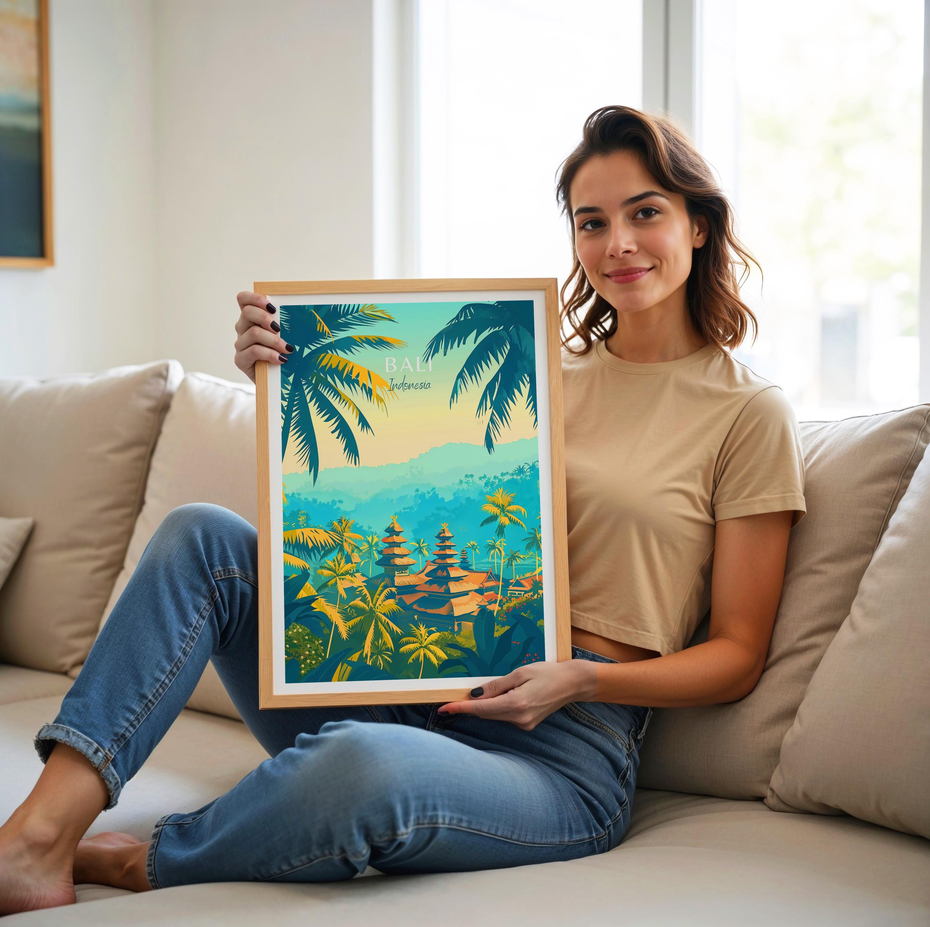 Bali Travel Poster - Indonesia Wall Art, the Perfect Gift and a Lasting ...
