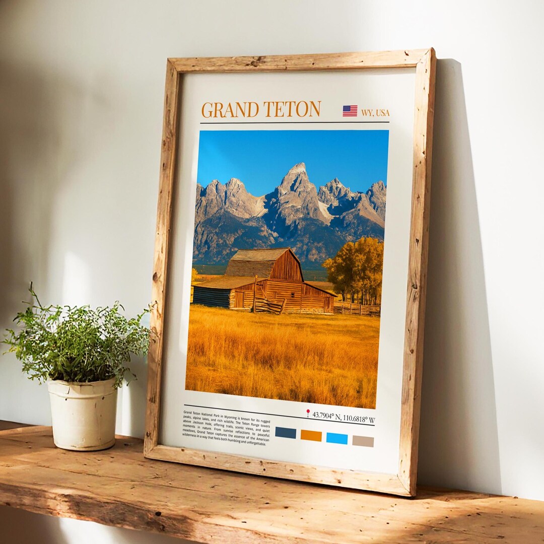 Grand Teton Poster – USA Wall Art, the Perfect Gift and a Lasting ...