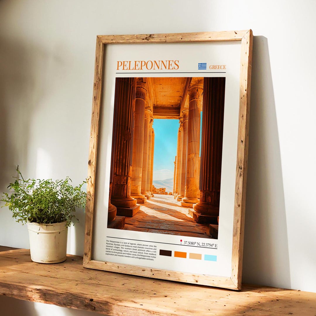 Peloponnese Poster, Peloponnese Print – Greece Wall Art, the Perfect ...
