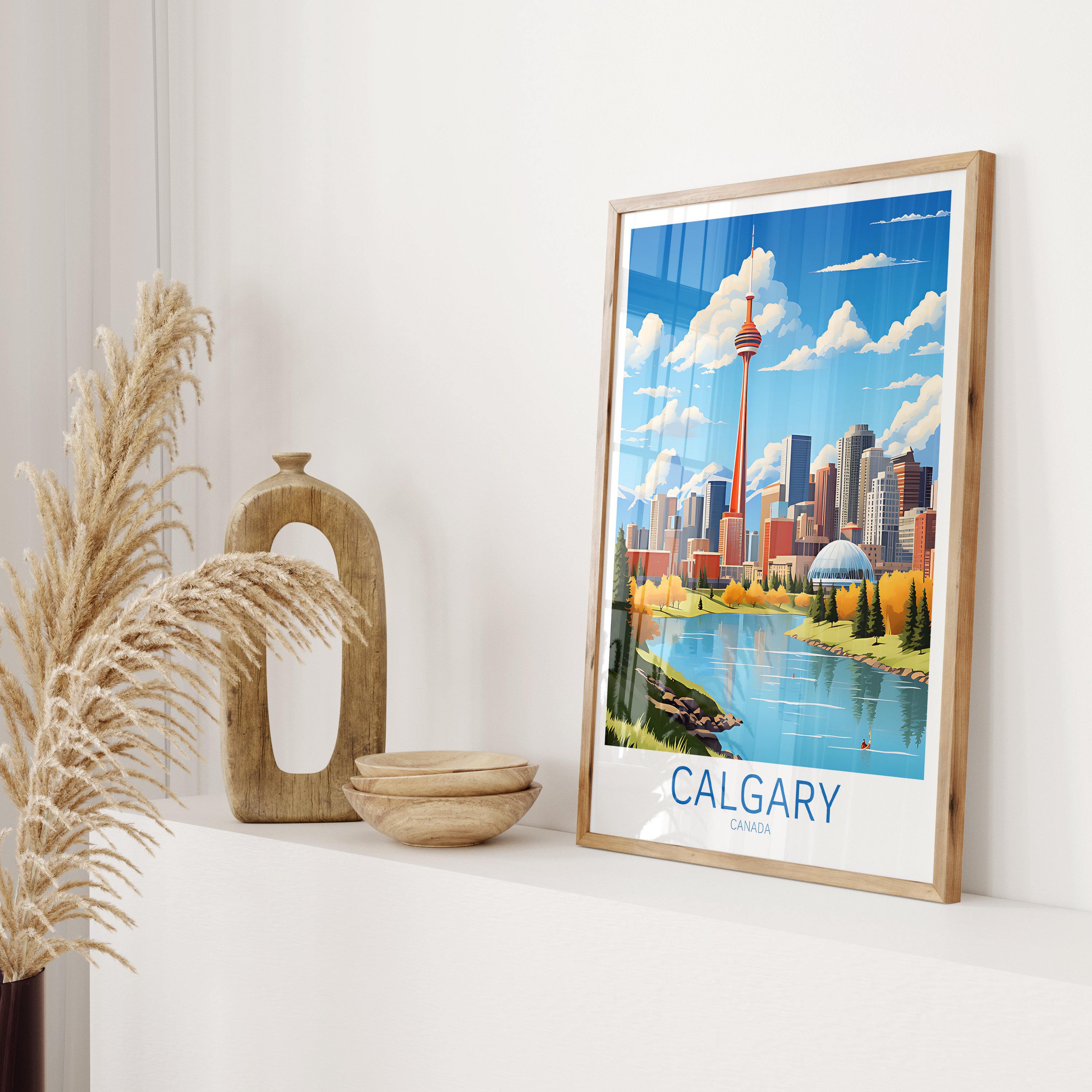Calgary Travel Poster Calgary Poster Canada Wall Art for Home Decor ...