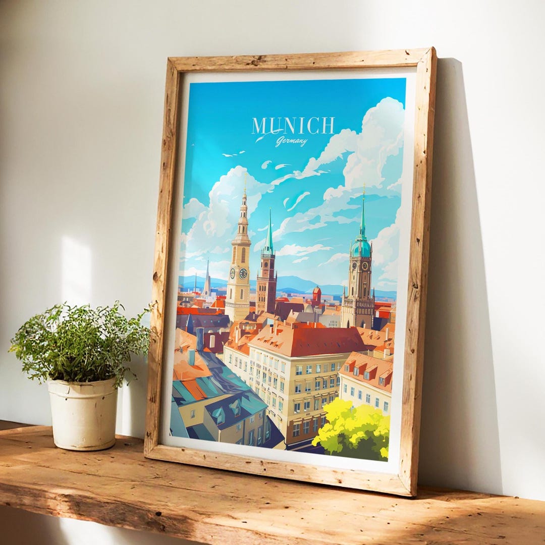 Munich Travel Poster, Bavaria Poster, Munich Vintage Poster, Munich ...