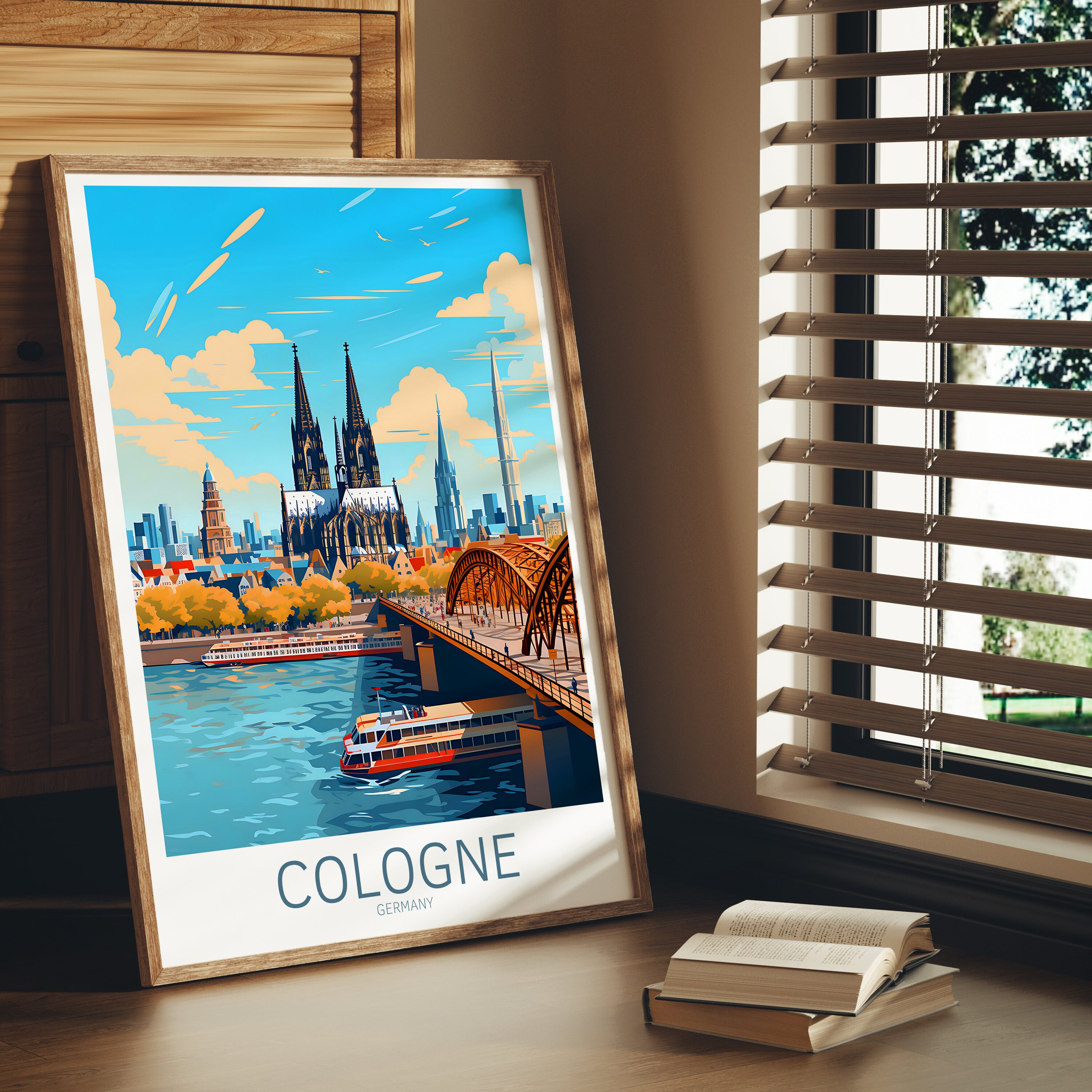 Cologne Travel Poster Germany Poster Cologne Vintage Poster Cologne ...