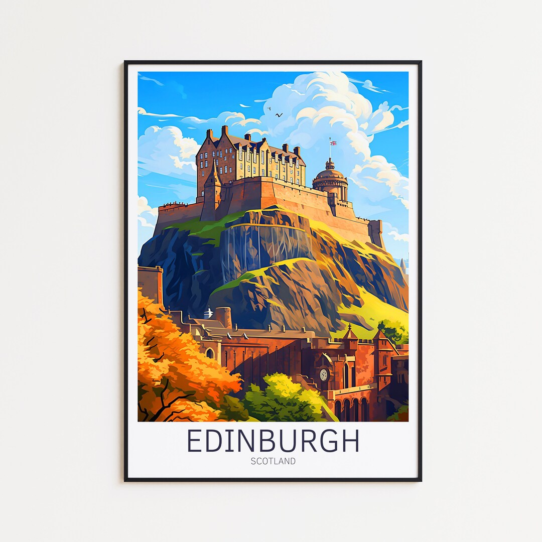 Edinburgh Travel Poster - Scotland Wall Art for Home Decor, the Perfect ...