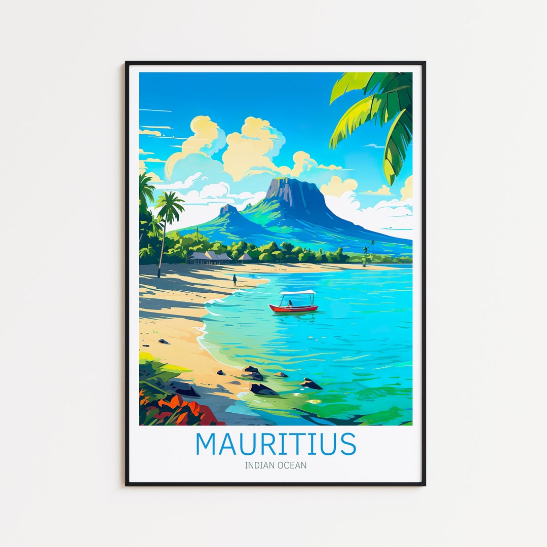 Mauritius Travel Poster Africa Wall Art for Home Decor, the Perfect ...