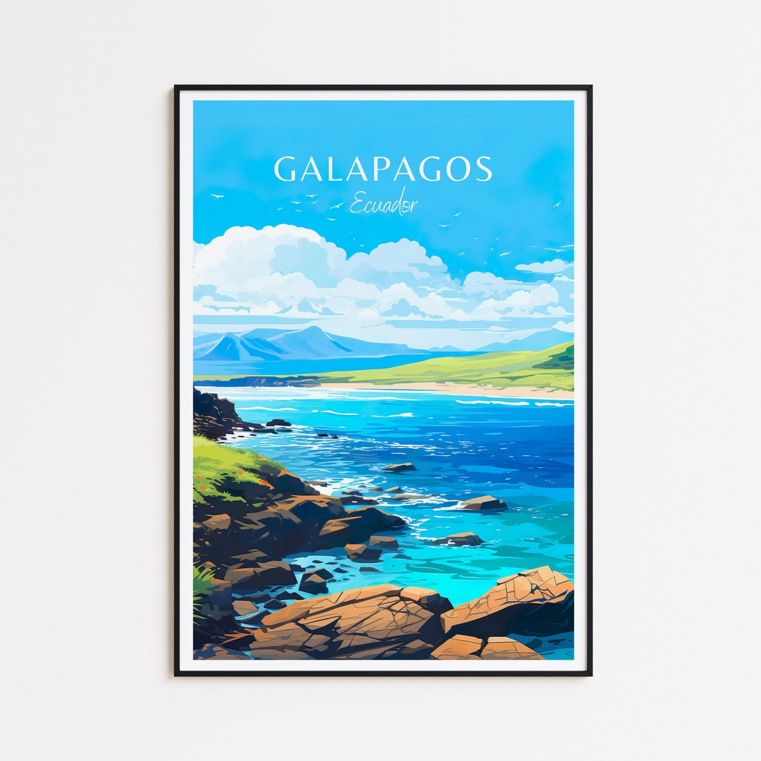Galapagos Travel Poster - Ecuador Wall Art for Home Decor, the Perfect ...