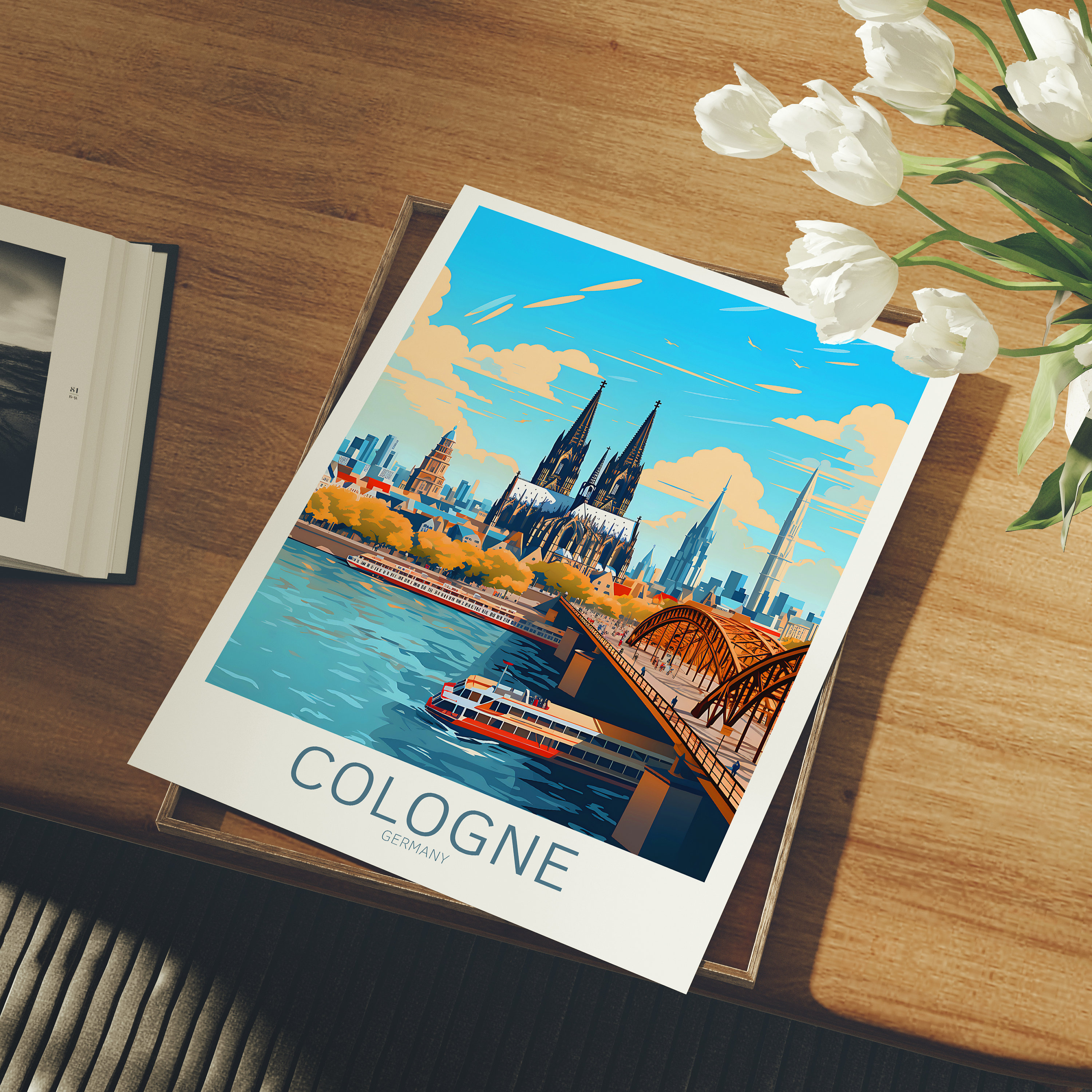 Cologne Travel Poster Germany Poster Cologne Vintage Poster - Etsy