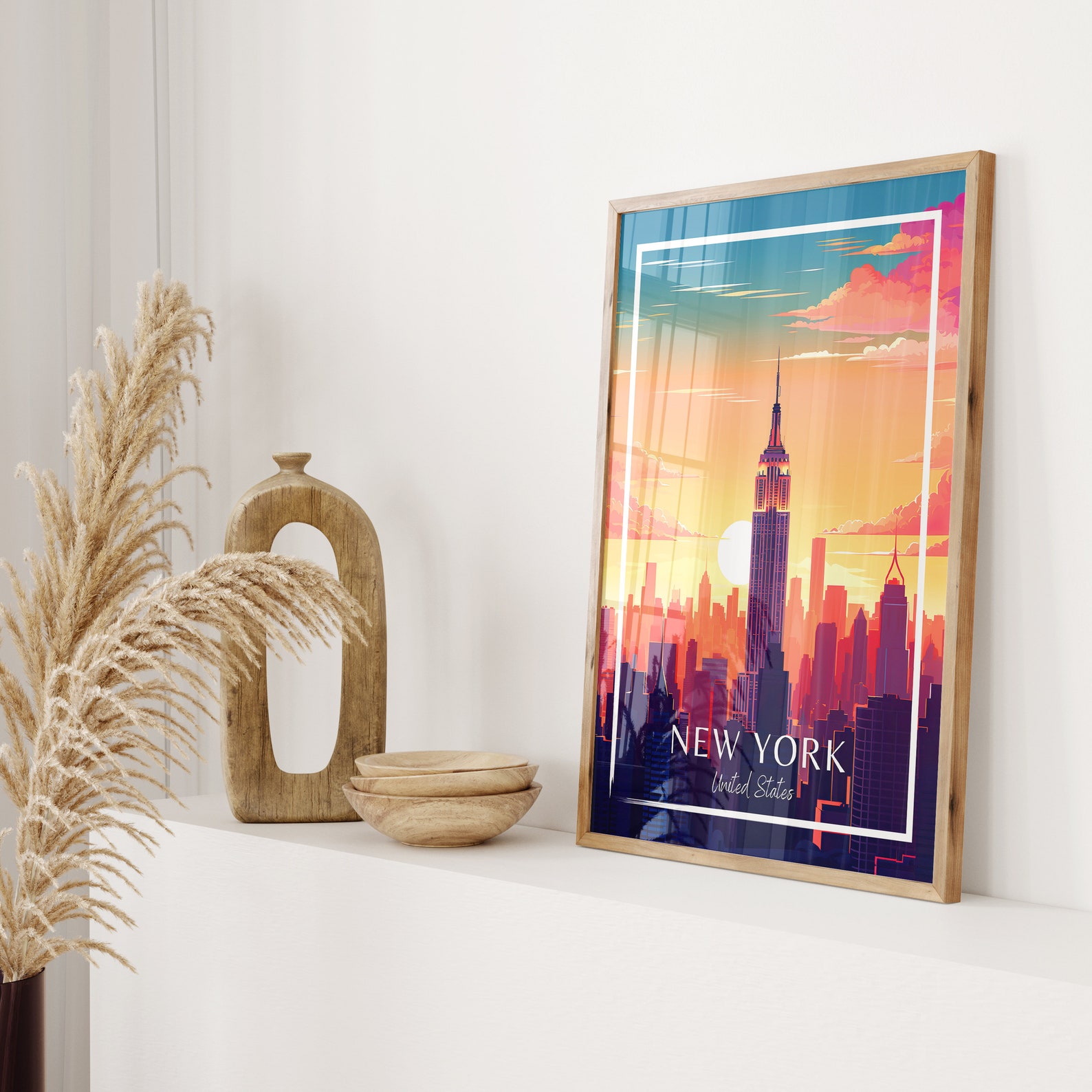 New York Travel Poster - NYC Wall Art for Home Decor, the Perfect Gift ...