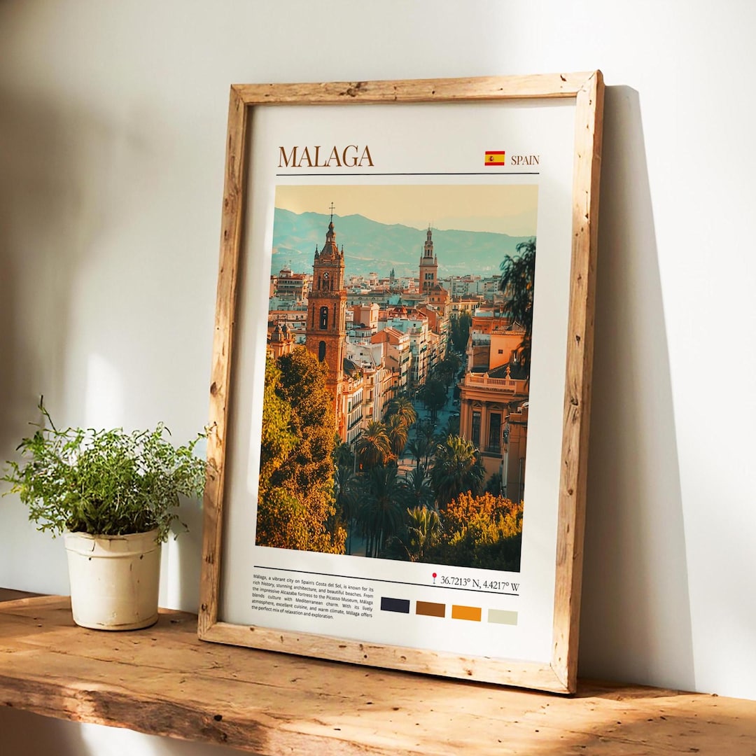 Malaga Poster - Spain Wall Art, the Perfect Gift and a Lasting Travel ...