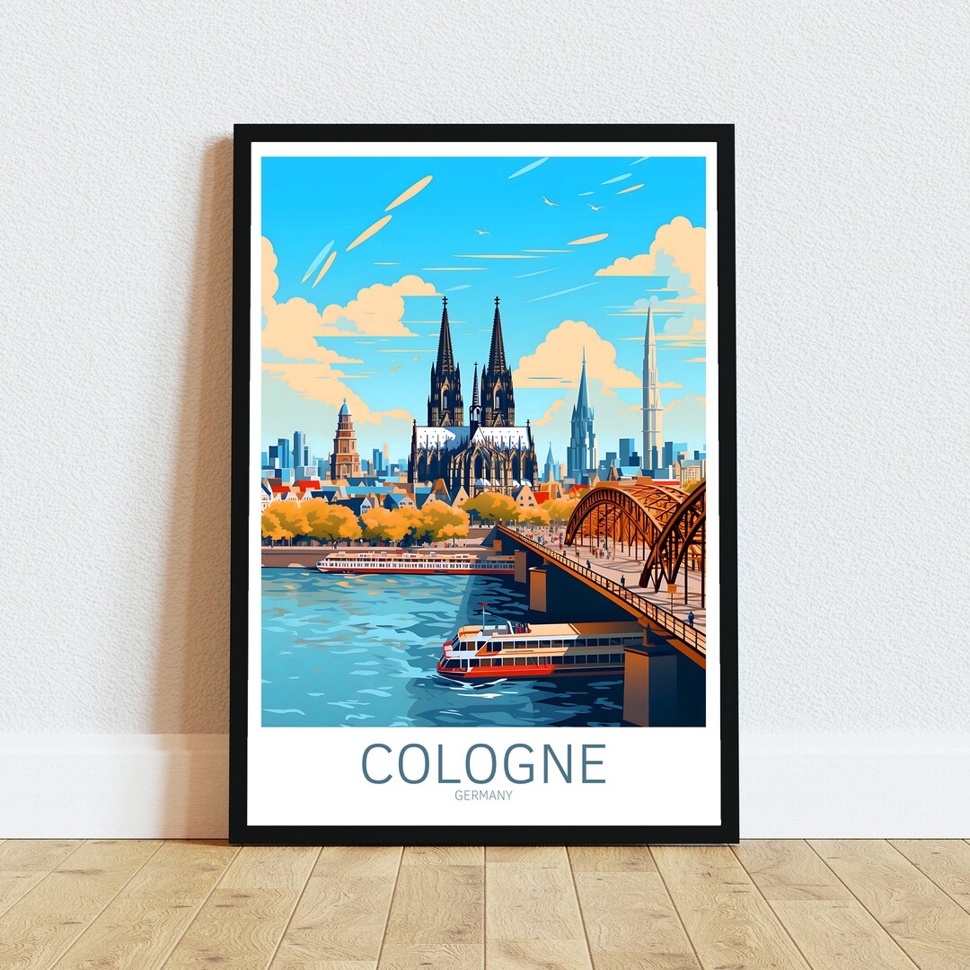 Cologne Travel Poster Germany Poster Cologne Vintage Poster - Etsy