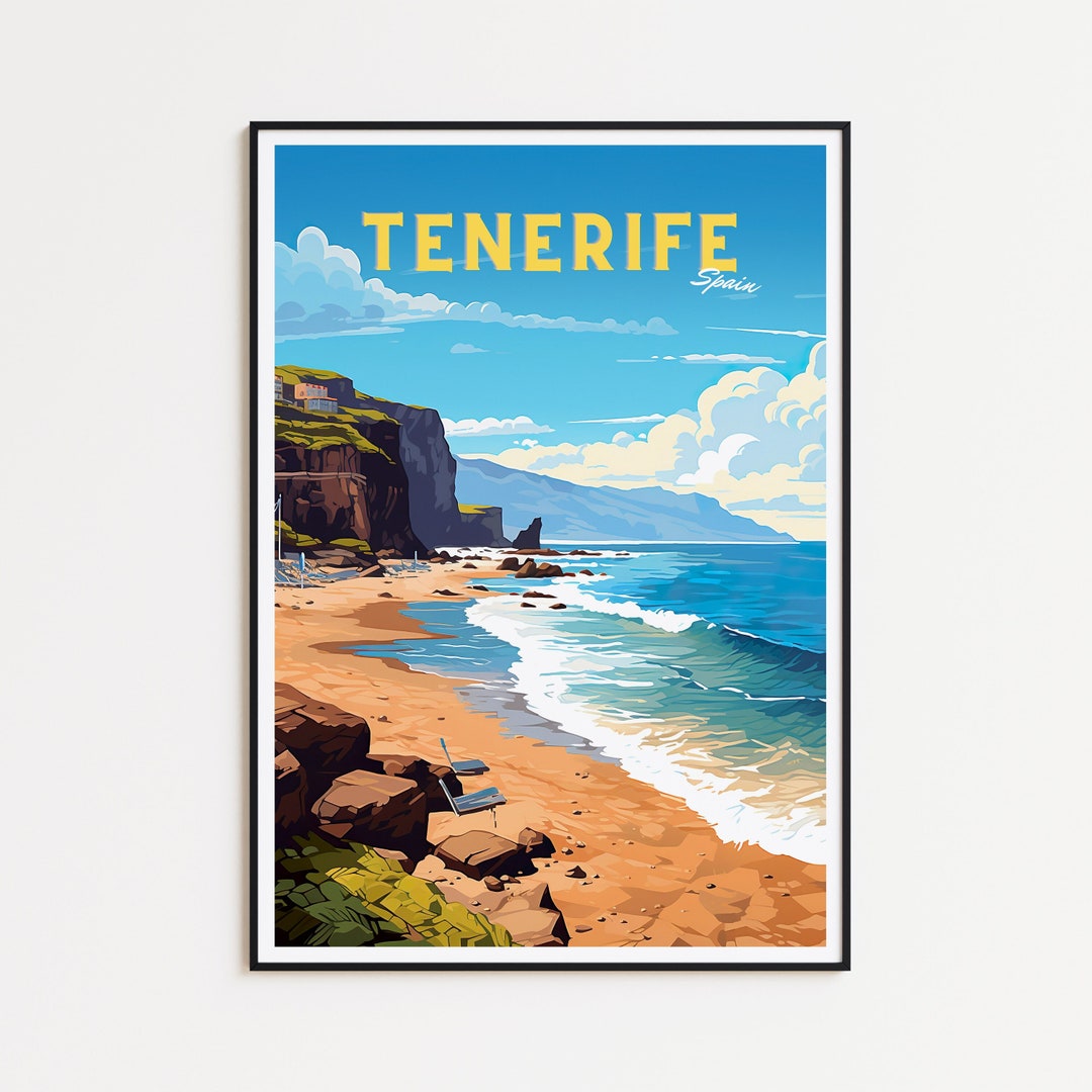 Tenerife Travel Poster Spain Poster Tenerife Vintage Poster Travel ...