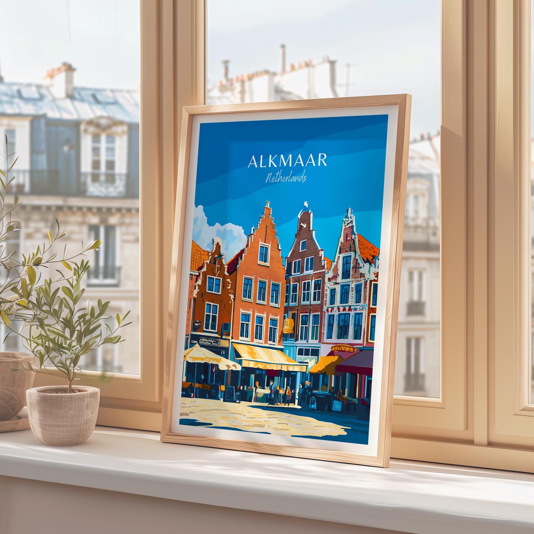 Alkmaar Travel Poster - Netherlands Wall Art, the Perfect Gift and a ...