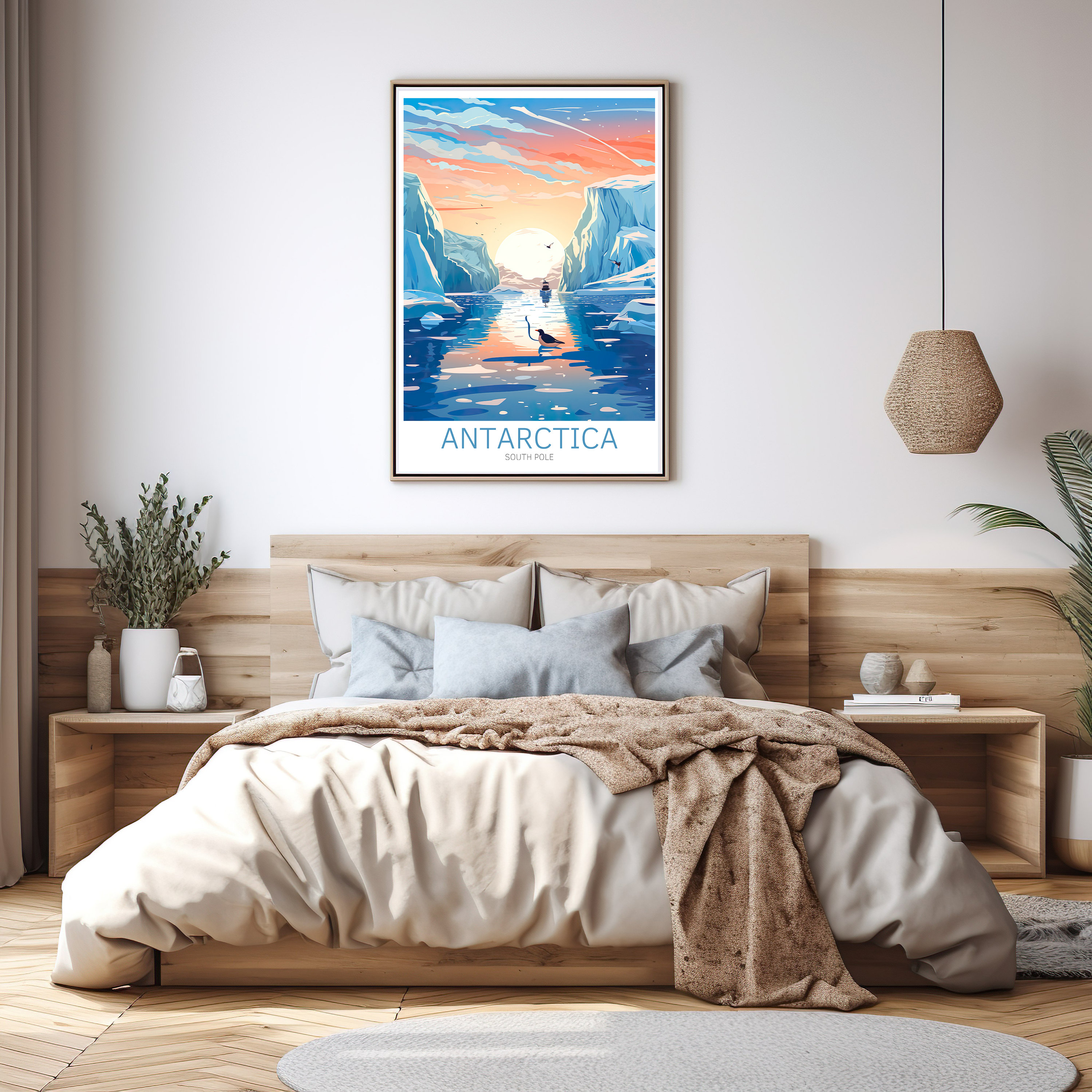 Antarctica Travel Poster Antarctica Poster South Pole Wall Art, the ...
