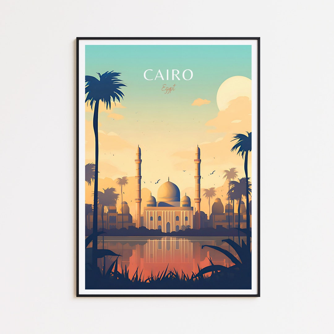 Cairo Travel Poster Egypt Poster Cairo Vintage Poster Travel Poster ...