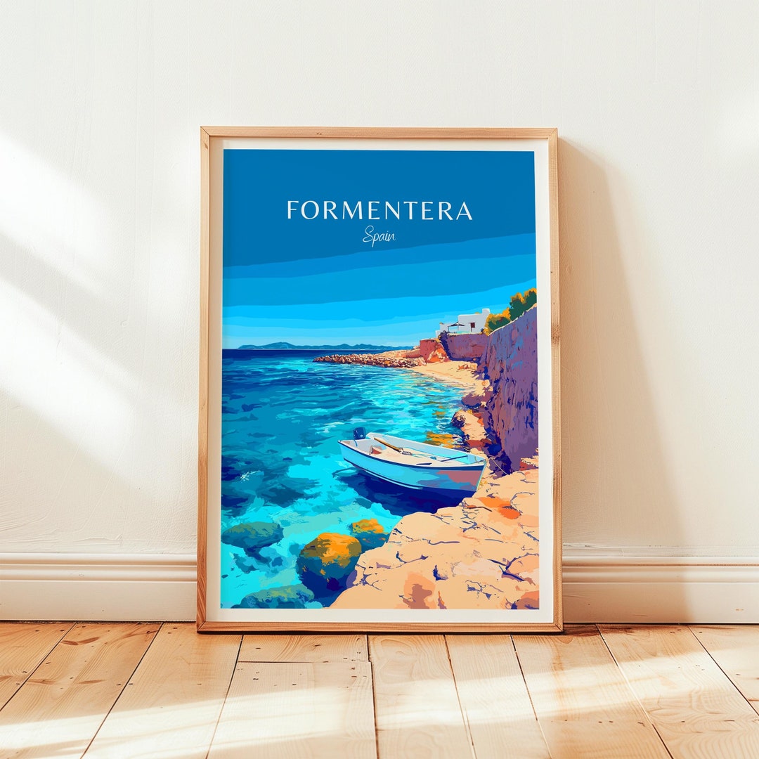 Formentera Travel Poster Spain Wall Art, the Perfect Gift and a Lasting ...