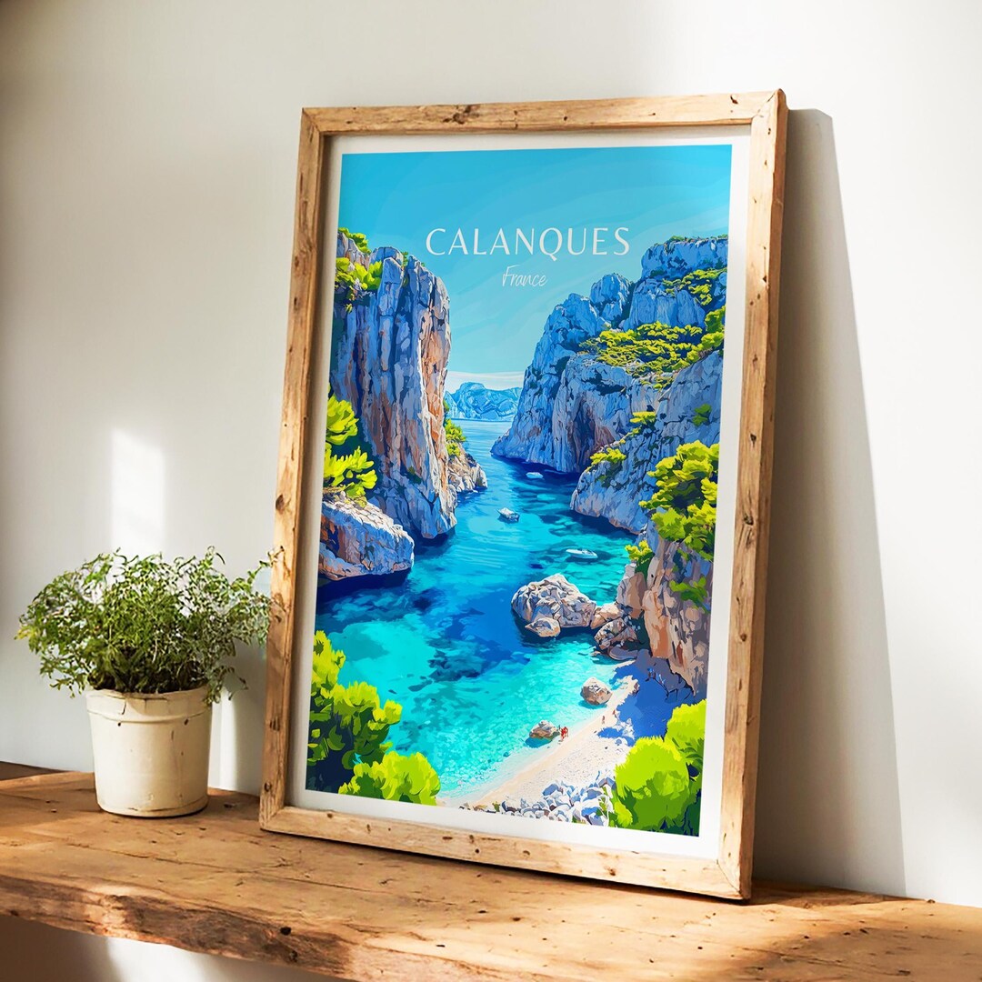 Calanques Travel Poster - France Wall Art, the Perfect Gift and a ...