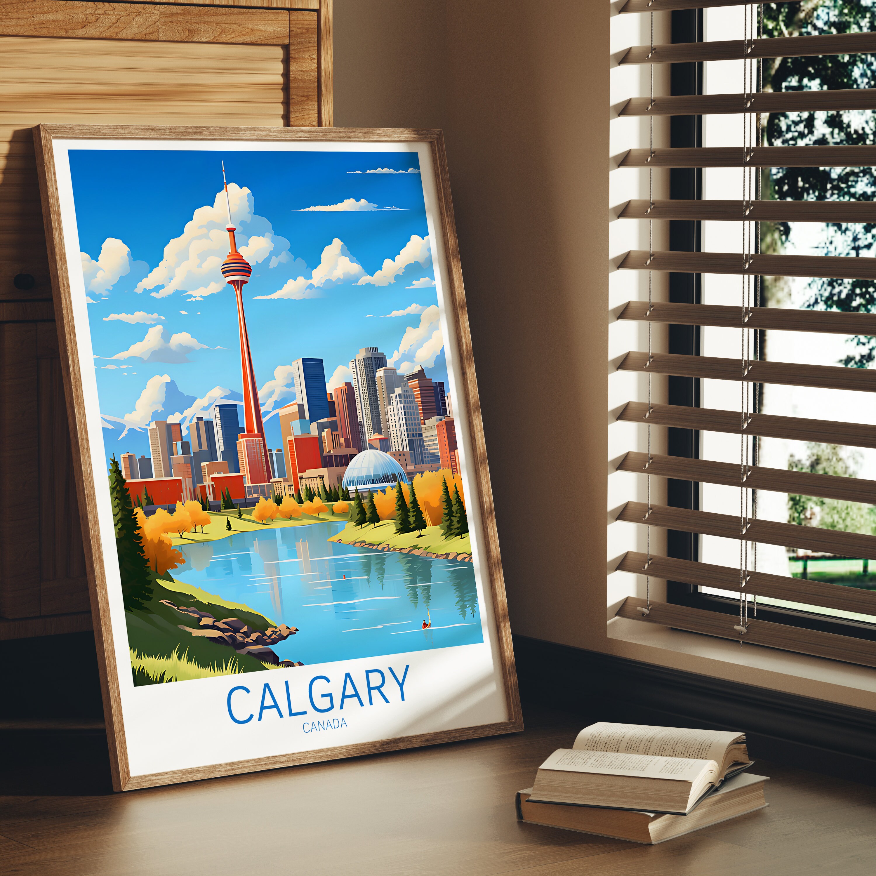 Calgary Travel Poster Calgary Poster Canada Wall Art for Home Decor ...