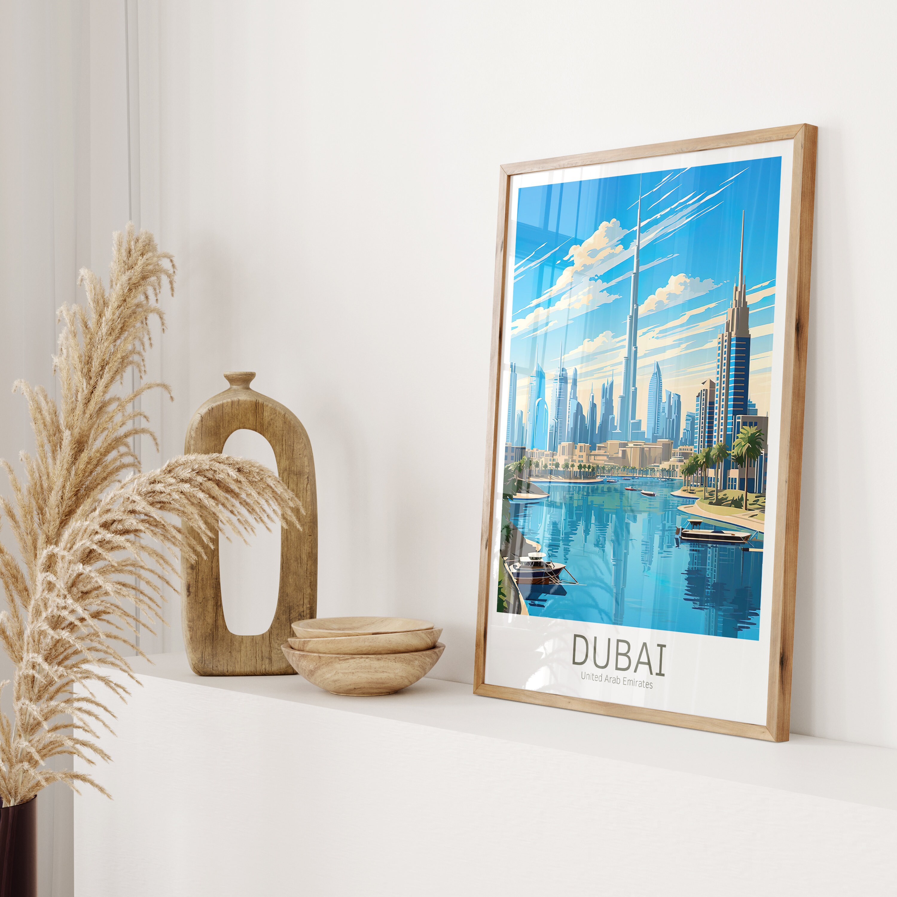 Dubai Travel Poster UAE Poster Dubai Vintage Poster Travel Poster Dubai ...
