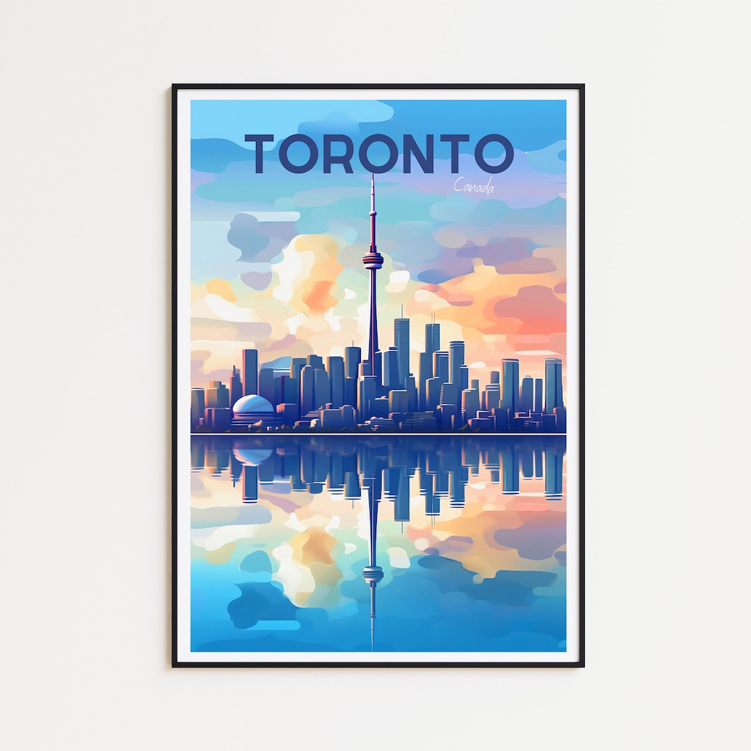 Toronto Travel Poster USA Poster Toronto Vintage Poster Travel Poster ...