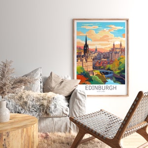 Edinburgh Travel Poster - Scotland Wall Art, the Perfect Gift and a ...