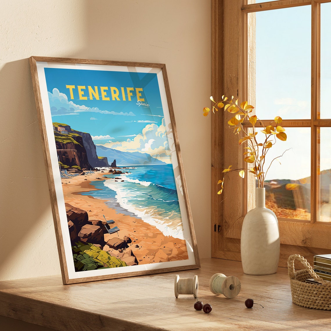 Tenerife Travel Poster Spain Poster Tenerife Vintage Poster Travel ...