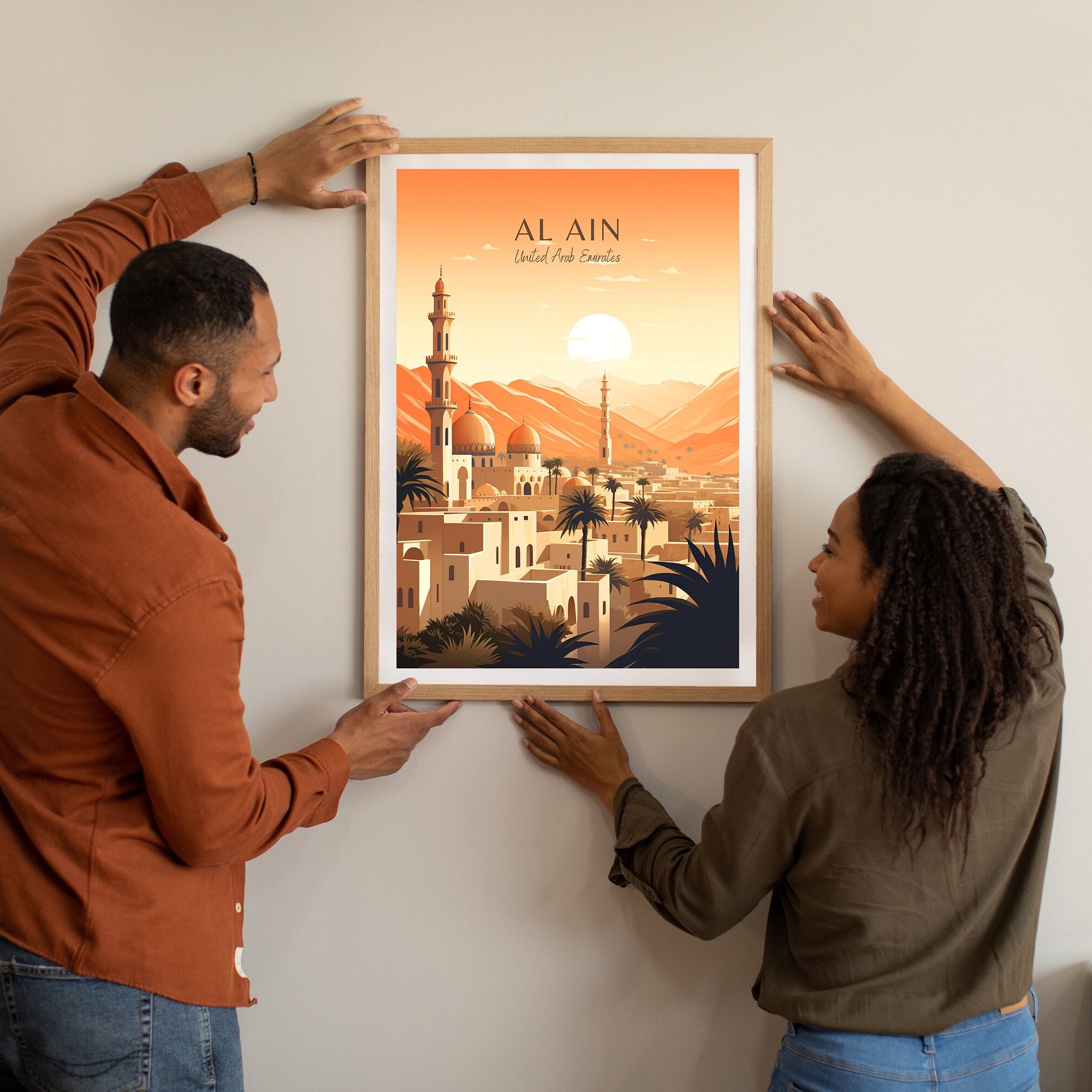 Al Ain Travel Poster - UAE Wall Art for Home Decor, the Perfect Gift ...
