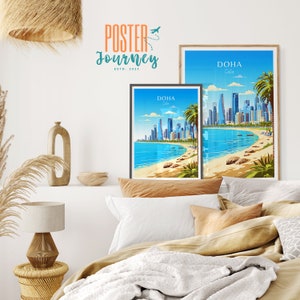 Doha Travel Poster - Qatar Wall Art for Home Decor, the Perfect Gift ...