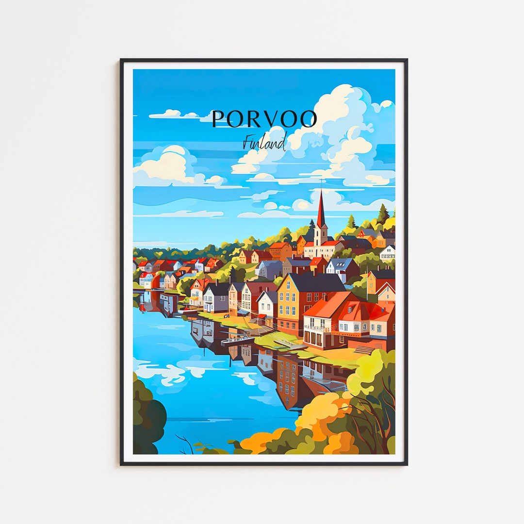 Porvoo Travel Poster Finland Wall Art for Home Decor, the Perfect Gift ...