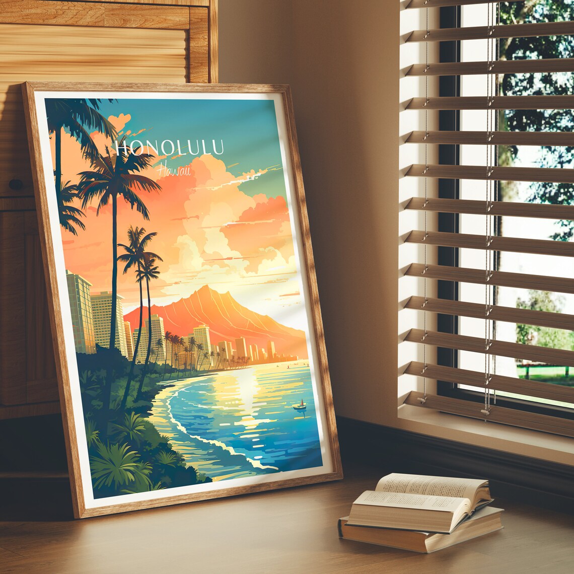 Honolulu Travel Poster - Hawaii Wall Art, the Perfect Gift and a ...