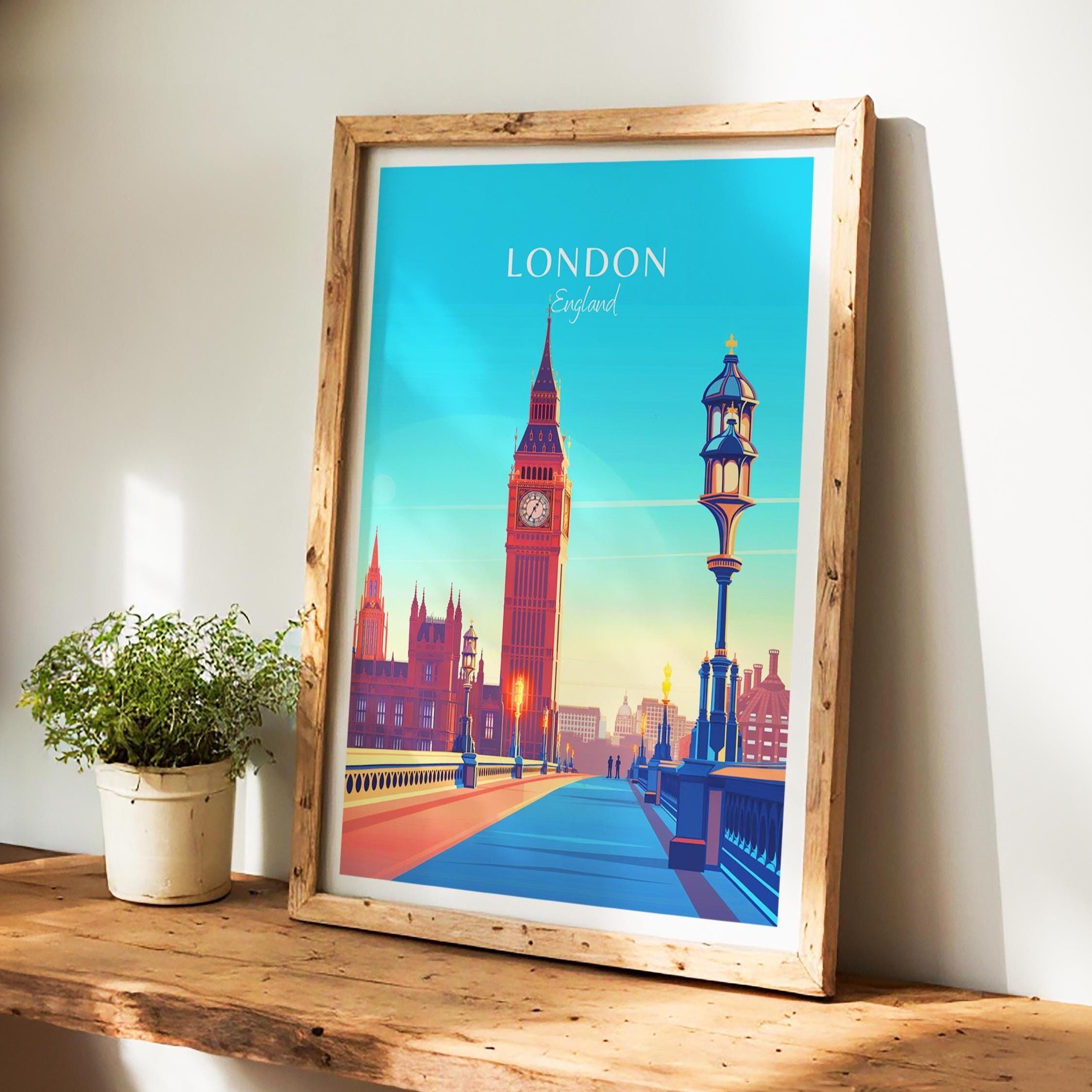 London Travel Poster - England Wall Art, the Perfect Gift and a Lasting ...