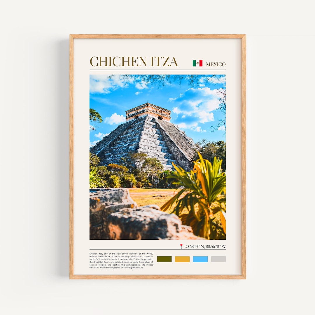 Chichen Itza Poster - Mexico Wall Art, the Perfect Gift and a Lasting ...