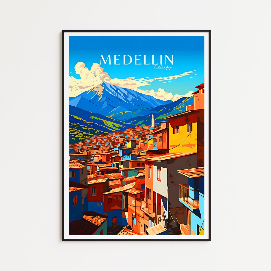 Medellin Travel Poster Colombia Poster Medellin Vintage Poster Travel ...