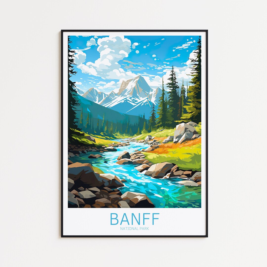 Banff Travel Poster National Park Poster Banff Vintage Poster Travel ...