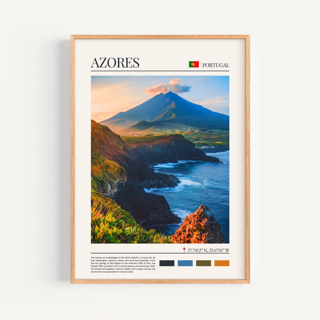 Azores Poster - Portugal Wall Art, the Perfect Gift and a Lasting ...