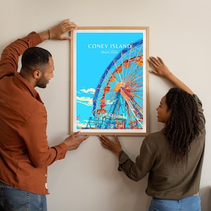 Coney Island Travel Poster - New York Wall Art, the Perfect Gift and a ...
