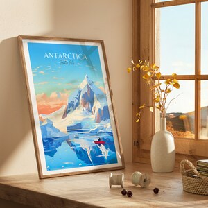 Antarctica Travel Poster - Antarctica Poster - South Pole Wall Art, the ...