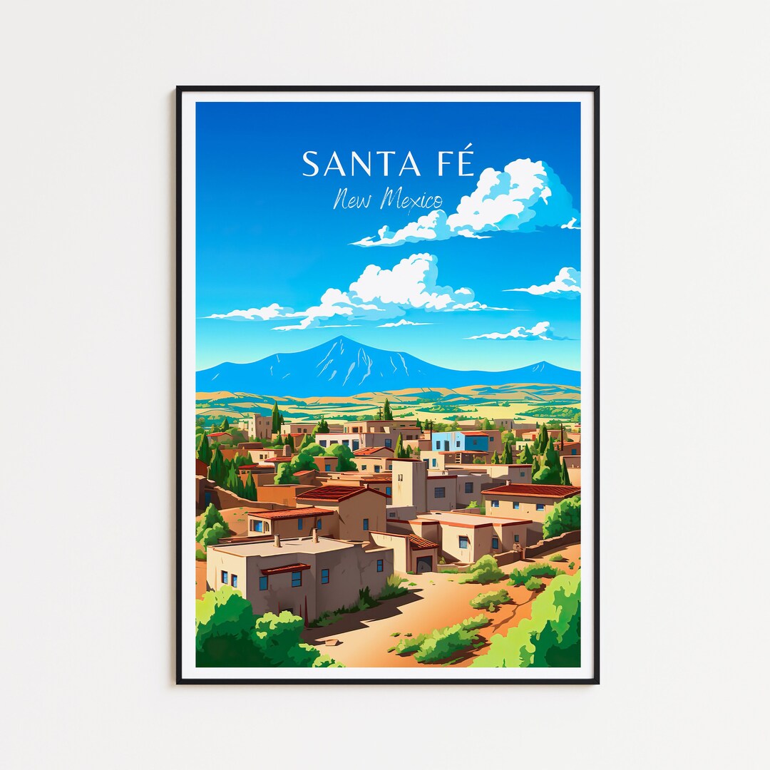Santa Fé Travel Poster New Mexico Wall Art for Home Decor, the Perfect ...