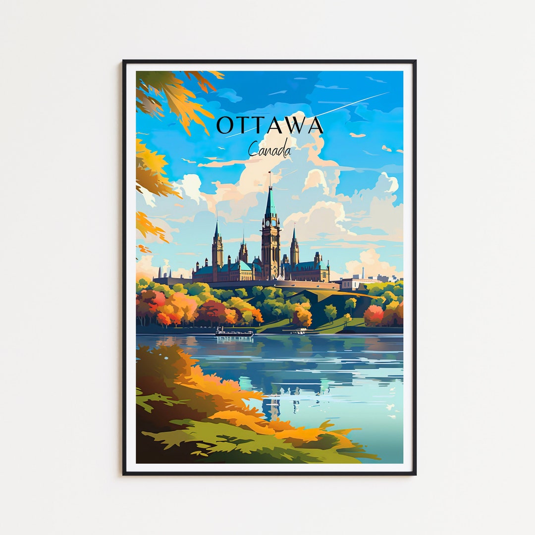 Ottawa Travel Poster Canada Wall Art for Home Decor, the Perfect Gift ...