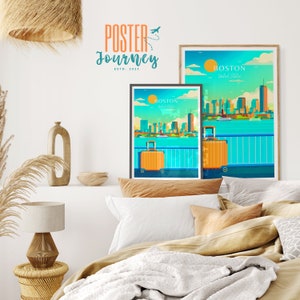 Boston Travel Poster USA Wall Art, the Perfect Gift and a Lasting ...