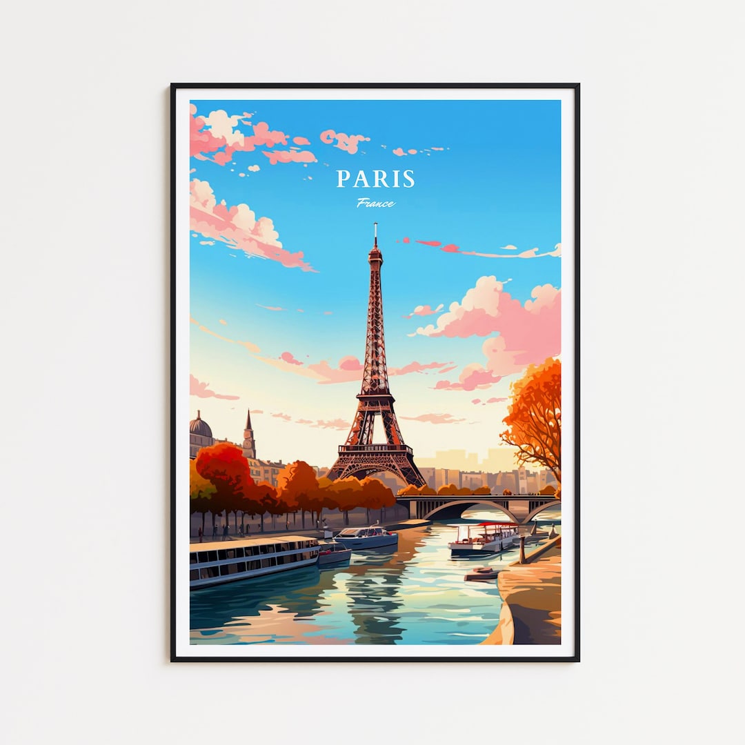 Paris Travel Poster France Wall Art for Home Decor, the Perfect Gift ...