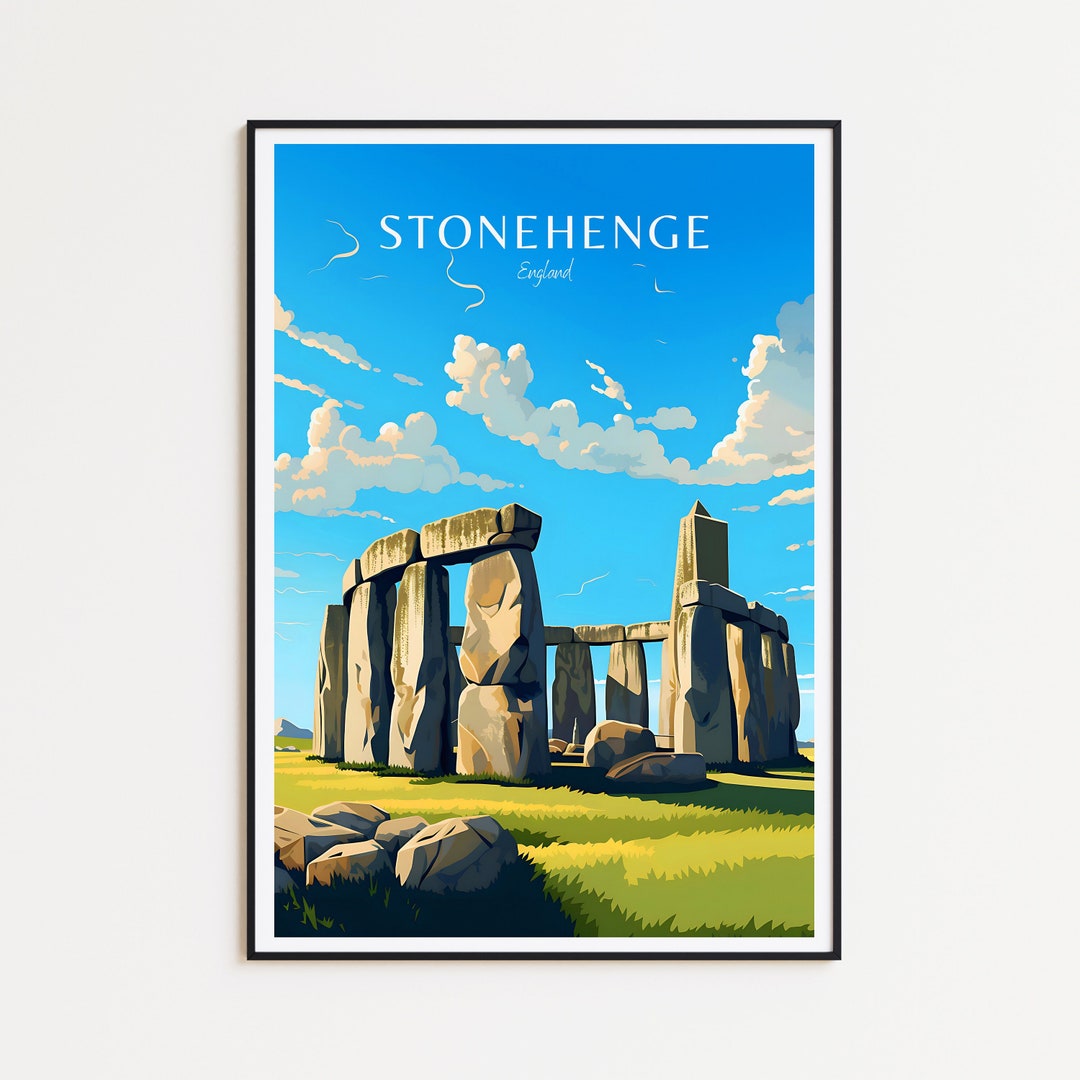 Stonehenge Travel Poster - Stonehenge Poster - England Wall Art, the ...