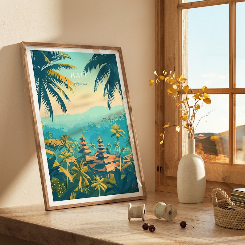 Bali Travel Poster - Indonesia Wall Art, the Perfect Gift and a Lasting ...