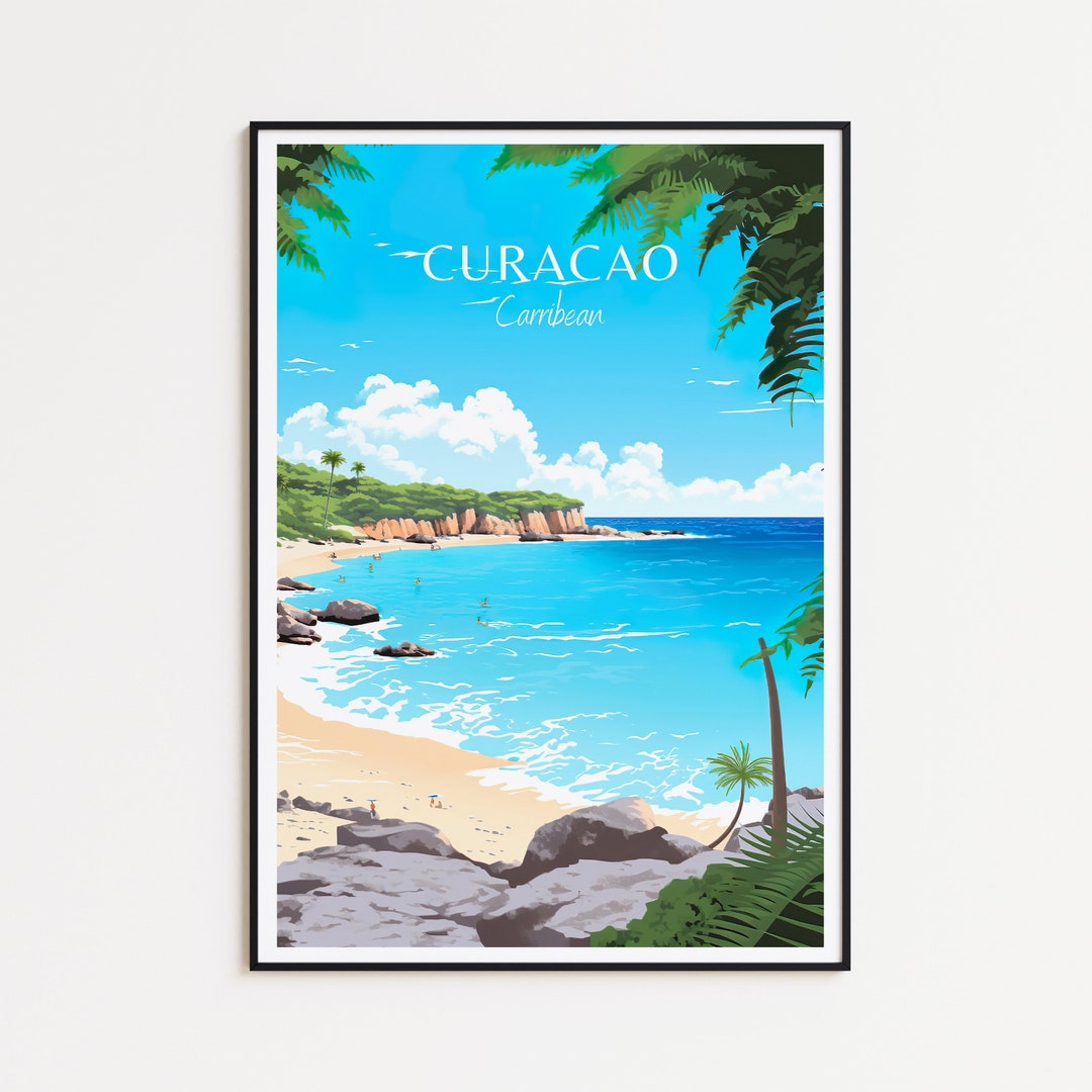 Curacao Travel Poster Caribbean Wall Art for Home Decor, the Perfect ...