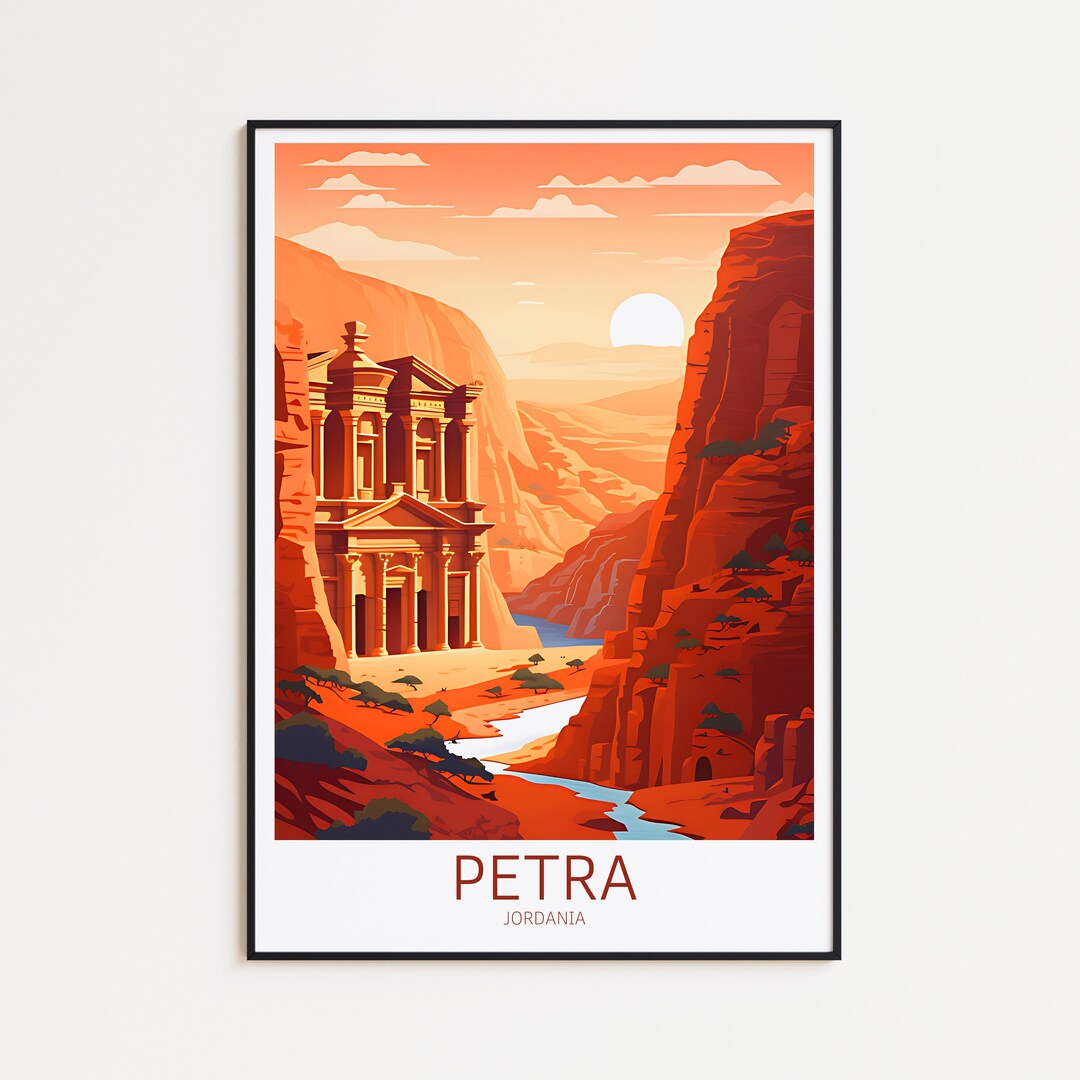 Petra Travel Poster Jordan Wall Art for Home Decor, the Perfect Gift ...