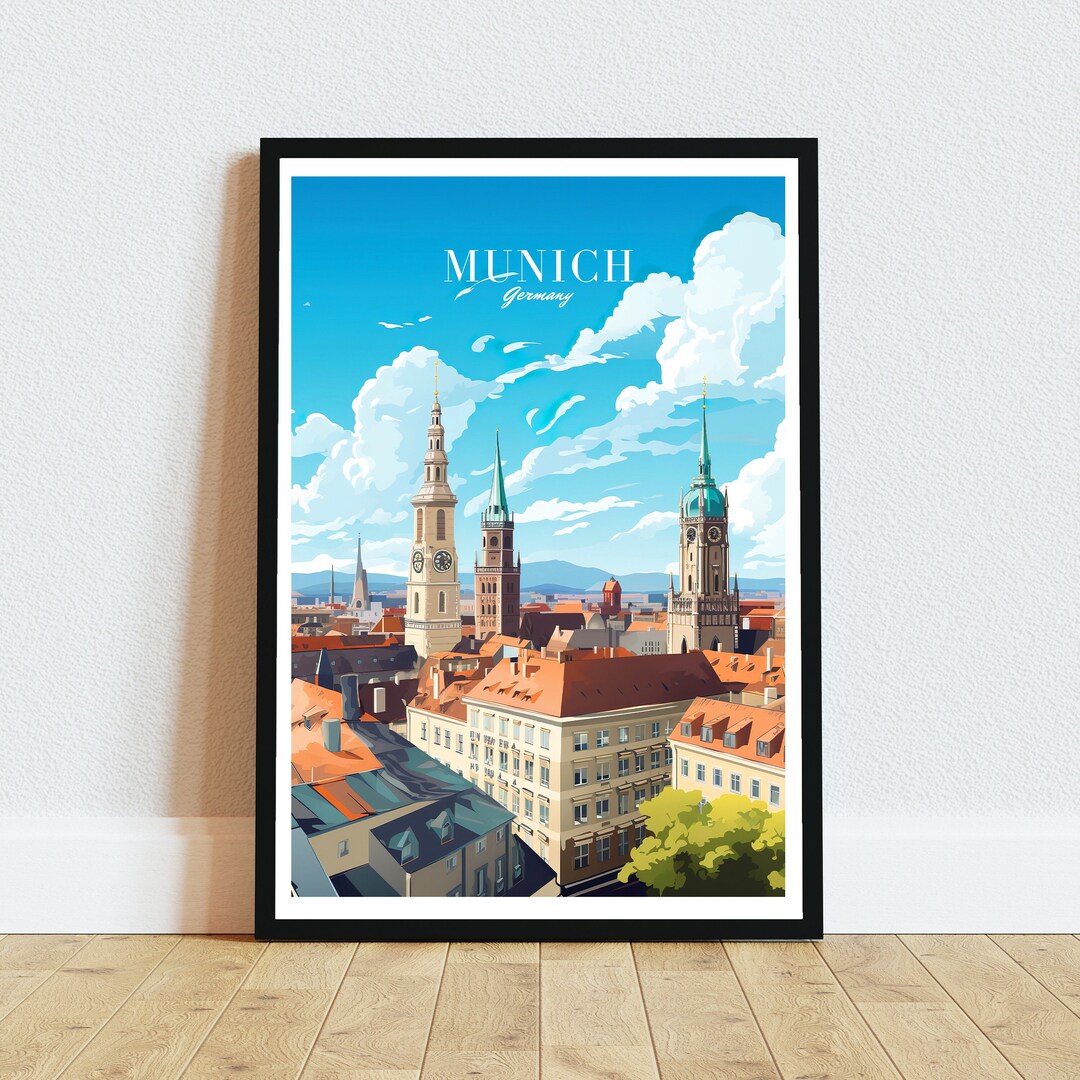 Munich Travel Poster Bavaria Poster Munich Vintage Poster - Etsy